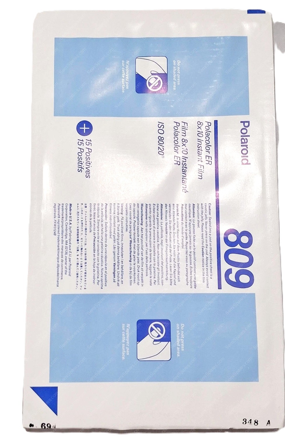 809 | POLAROID | POLACOLOR ER 8×10 INSTANT FILM POSITIVES/ NEGATIVES (1 ...